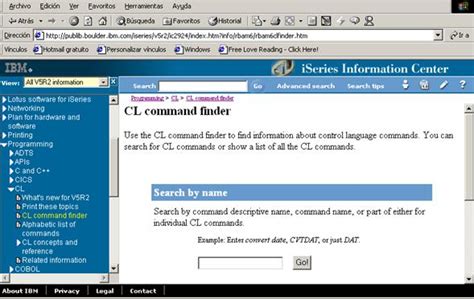 en la web nuevo buscador de comandos cl