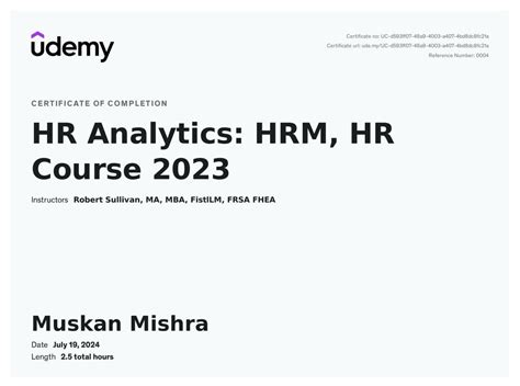 Muskan Mishra On Linkedin I Am Happy To Share That I Have Completed Hr Analytics Course From Udemy