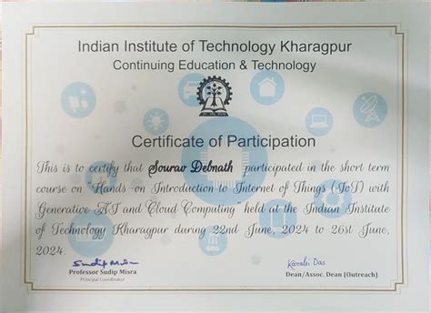 Sourav Debnath On Linkedin Iitkharagpur Iot Ai Cloudcomputing Continuingeducation