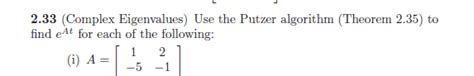 solved theorem 2 35 putzer algorithm for finding at leti