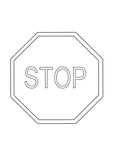 Printable Stop Sign Template Free Printable Signs Printable Stopblank
