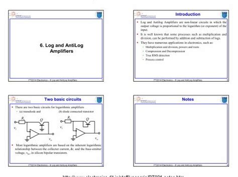 6 Log And Antilog Amplifiers