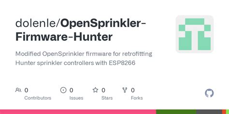 Github Dolenleopensprinkler Firmware Hunter Modified Opensprinkler Firmware For Retrofitting