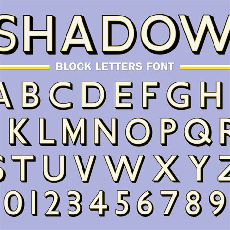 Block Shadow Font Etsy