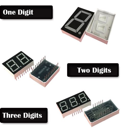 Customized 1 6digit 7 Segment LED Display With Optional Emiting Color 7segment LED Display And