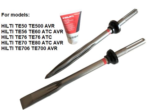 Set Pointed Chisel Flat Chisel Te Yx Hilti Te706 Te700 Te70 Te80 Te76
