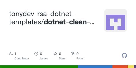 GitHub Tonydev Rsa Dotnet Templates Dotnet Clean Template