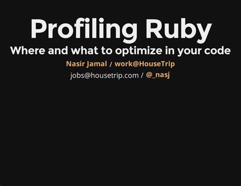 profiling ruby ppt
