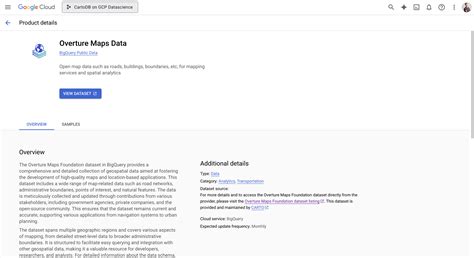 Bigquery Overture Maps Documentation