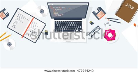 Programmingcoding Flat Computing Background Code Hardwaresoftware Stock Illustration 479944240