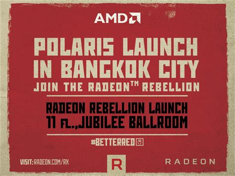 Amd Polaris Launch In Bangkok City Join The Radeon Rebellion