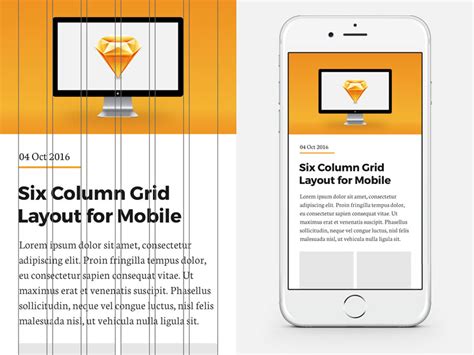 6 Column Grid For Iphone 6 And 7 Sketch Freebie Download Free