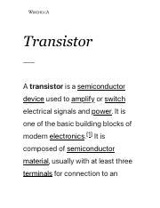 Understanding Transistors The Building Blocks Of Modern Course Hero