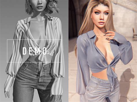 second life marketplace ison alayna silk shirt demo