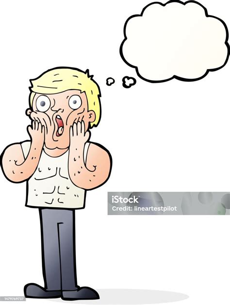 말풍선이 있는 놀란 운동시설 남자 만화 캐릭터 귀여운에 대한 스톡 벡터 아트 및 기타 이미지 귀여운 그라데이션 근육질 체격 Istock