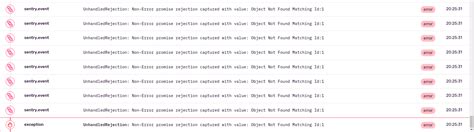 Unhandledrejection Non Error Promise Rejection Captured With Value Sentry