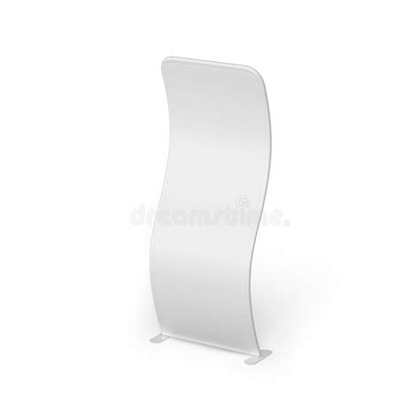 Freestanding Curved Display Stand With Smooth Wavy Design Stock Image