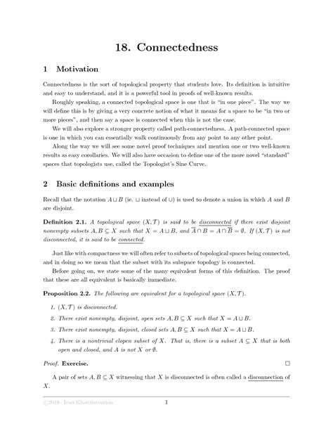 Solution Topologies Connectedness Basic Definitions And Examples