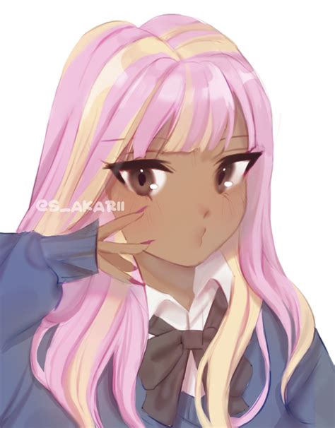 Anime Girl Gal Gyaru Smiling Blond Stock Vector Royalty 46 Off