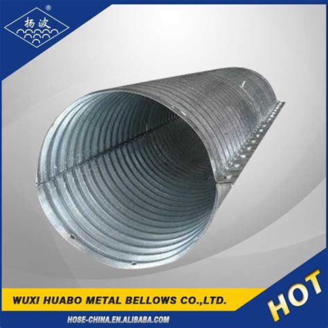 Large Diameter Road Drainage Galvanized Metal Culvert Pipe Exhaust