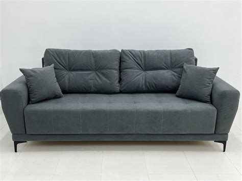 ᐉ Диван розкладний у вітальню спальню Вуді Антарес дерево ламінована ДСП тканина Сірий 45582