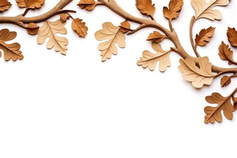Oak Leaf Floral Border Backgrounds Free Photo Rawpixel