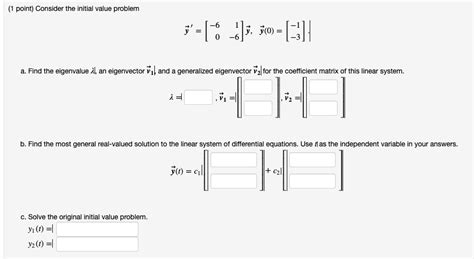 Solved Point Consider The Initial Value Problem Chegg