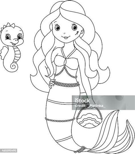 หน้าระบายสีนางเงือก ภาพประกอบสต็อก ดาวน์โหลดรูปภาพตอนนี้ การระบายสี การวาดภาพ เงือก