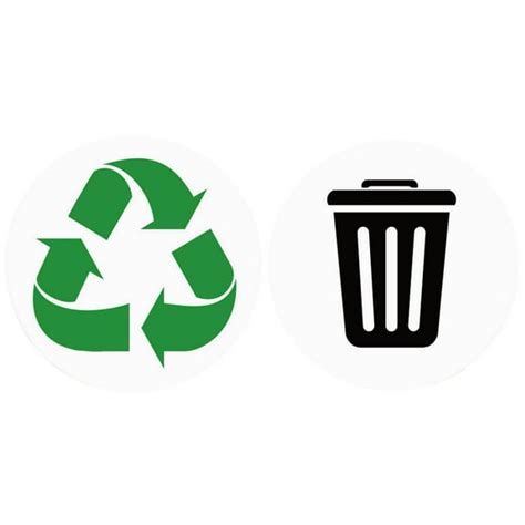 Bingli Recyclable Non Recyclable Label Sticker Trash Can Self Adhesive