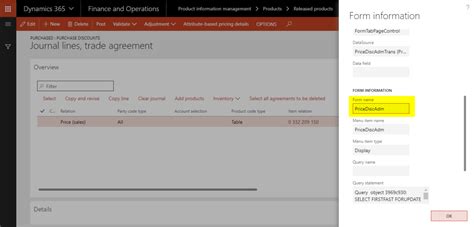 Find Data Entity For Tableform D365 Fando Ms Dynamics