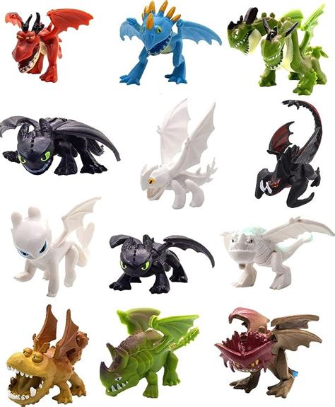 Toysvill Dragon Httyd Set Of Pcs Light Fury Night Fury Toothless Action Figures Cake