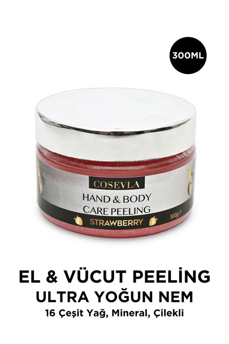 Cosevla El Ve Vücut Çilekli Peeling Arındırıcı Yoğun Nemlendirici 300ml Fiyatı Yorumları Trendyol