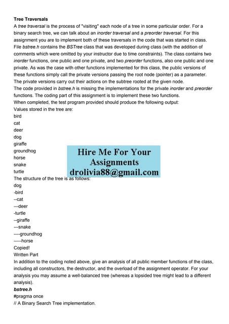 Tree Traversals A Tree Traversal Is The Process Of Visitingpdf