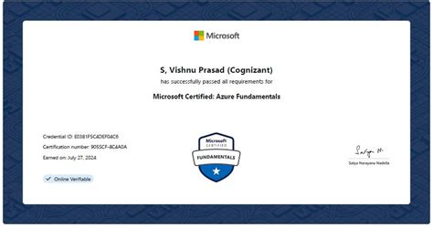 Vishnu Prasad On Linkedin Microsoftazure Cloudcomputing Certification