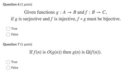 Solved Question Point Given Functions G A B And F Chegg Com