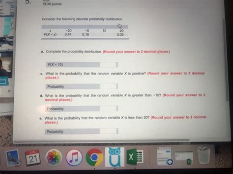 Solved Points Consider The Following Discrete Chegg