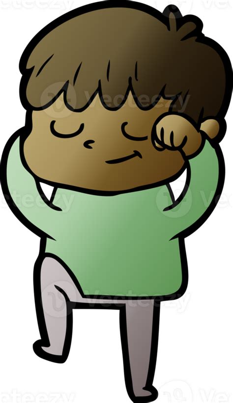 Niño Feliz De Dibujos Animados 39908330 Png