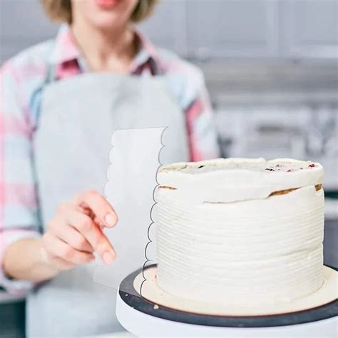 Badu Bg 6 бр компл прозрачен акрилен скрепер за глазура с маслен крем за торта Комплект