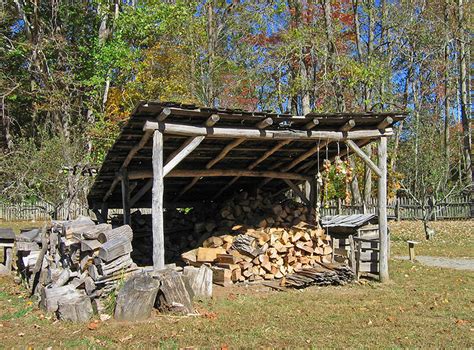 Gsm 2010 Mtn Farm Museum Firewood Shed Wood Shed Log Shed