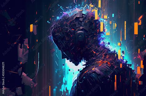 Artificial Intelligence Abstract Cyborg Android Generative Ai Stock Illustration Adobe Stock