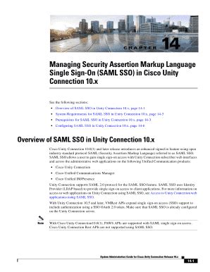 Fillable Online Managing SAML SSO In Cisco Unity Connection Fax Email Print PdfFiller
