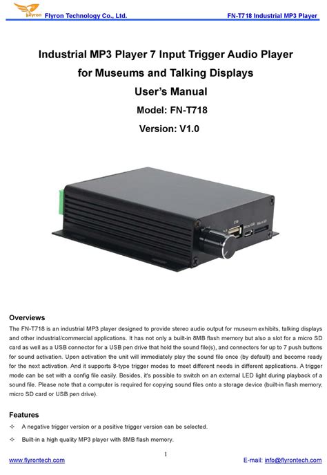 Flyron Technology Fn T718 User Manual Pdf Download Manualslib