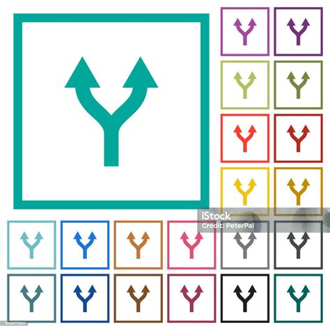 사분면 프레임 평면 색상 아이콘을 화살표를 분하시오 분할에 대한 스톡 벡터 아트 및 기타 이미지 분할 화살표 분리