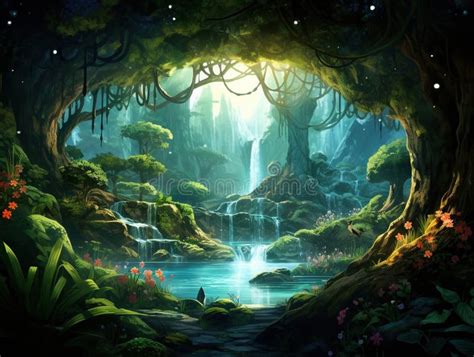 Frame With Forest Theme Made With Generative Ai Illustration Stock Illustration Illustration