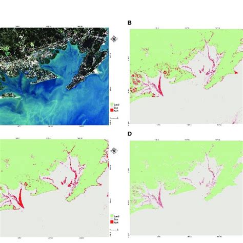 comparison of floating raft extraction results and spatial