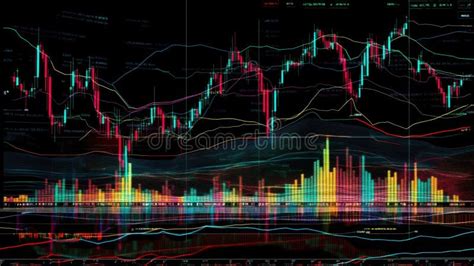 Vibrant Financial Market Data Visualization Ai Generated Stock Illustration Illustration Of