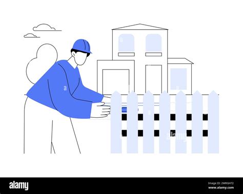 Fence Installation Abstract Concept Vector Illustration Stock Vector Image And Art Alamy