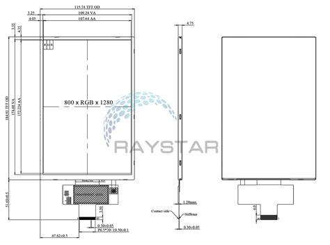 8 Inch Mipi Tft Display Module Raystar Mipi Tft