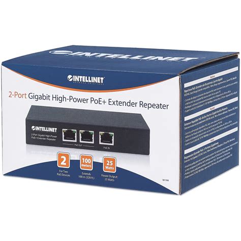 Manhattan Intellinet 561266 2‑port Gigabit Poe Extender 561266
