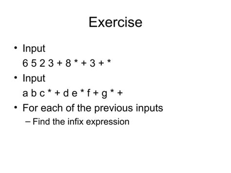 Arithmetic Notation Conversion Infix To1 Ppt